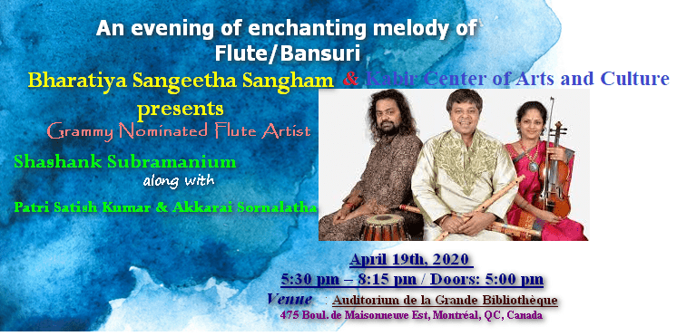 Flute Recital - Maestro Shashank accompanied by Vid.Patri Satish Kumar ...